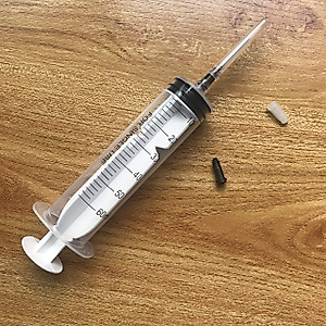 12 Pack 60ml Syringes with 16Gx1.0'' Blunt Tip Fill Needles and Storage Caps(Luer Lock)-Dozen Pack