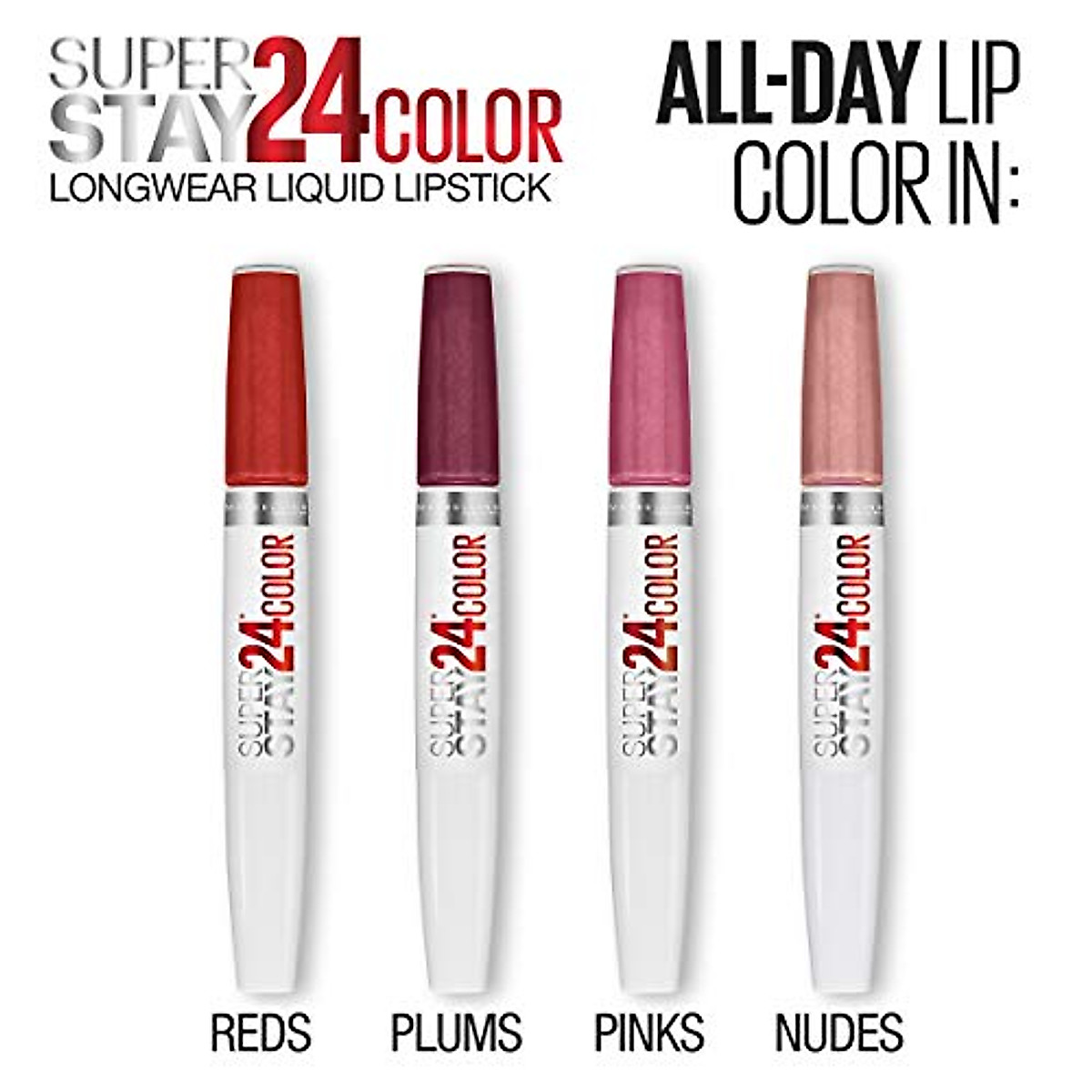 Maybelline SuperStay 24 2-Step Liquid Lipstick Makeup, Reliable Raspberry, 1 kit