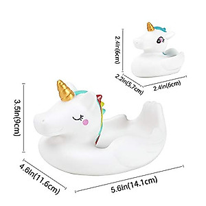 Lightaling Squirt Toys Cute Animal Unicorn Rubber Family Bathtub Pals Bath Toys -Unicorn Floating Bath Tub Toys Value Pack (Set of 4)