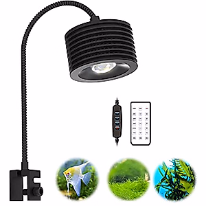 Lominie LED Aquarium Light, Full Spectrum Fish Tank Light, Clip on Freshwater Planted Light Adjustable Gooseneck for Saltwater Coral Fish Tanks, Dimmable Nano Refugium Tank Light Supports Remote WiFi