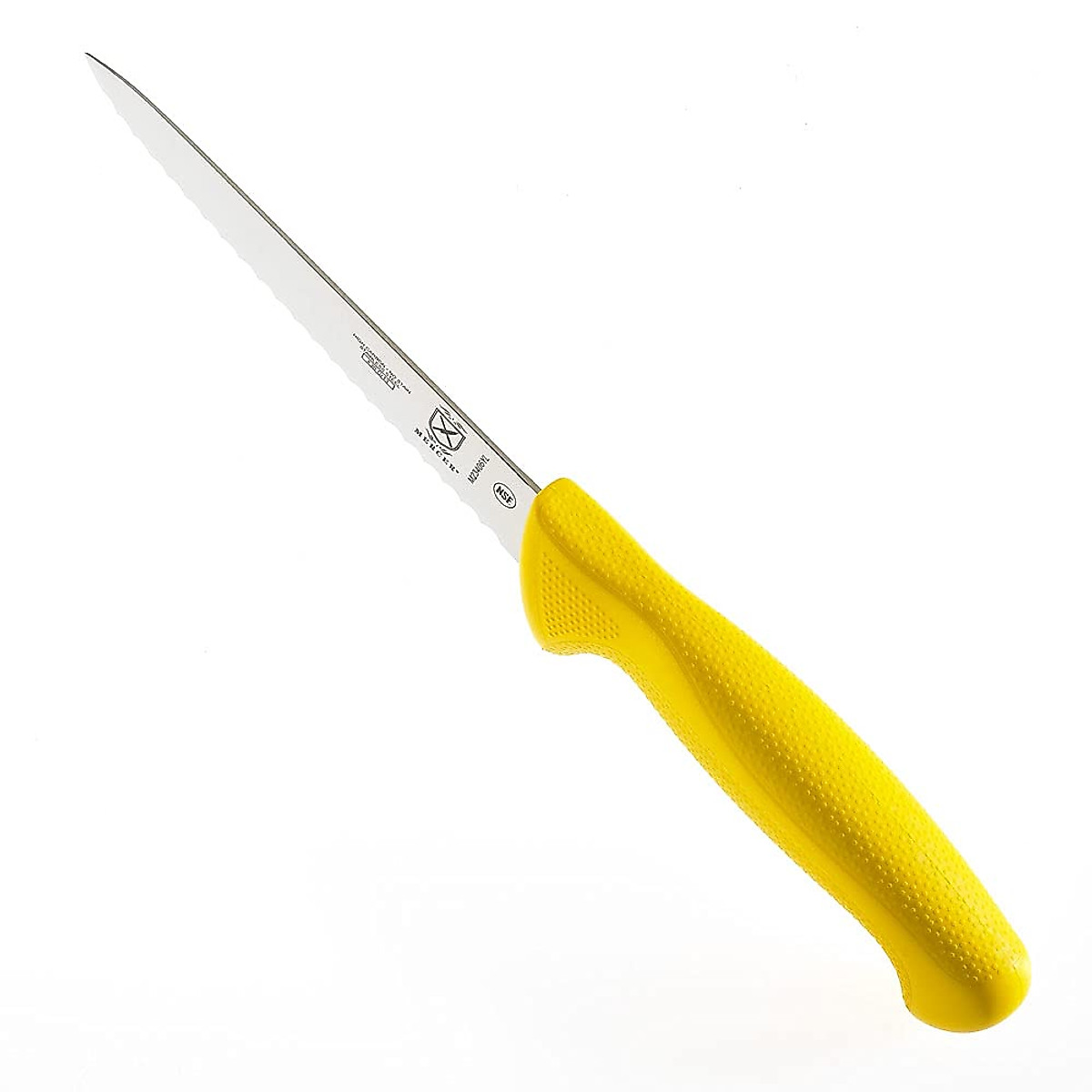 Mercer Culinary Millennia Color Handle Cutlery 6" Utility Knife (Wavy Edge) Yellow
