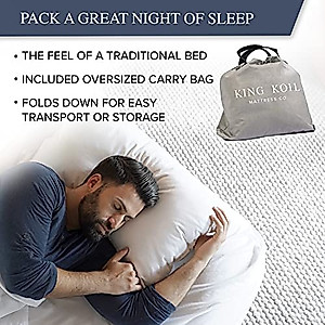 King Koil Luxury Twin Size Air Mattress with Built-in High Speed Pump for Camping, Home & Guests - Air Mattresses Twin Size Airbed Luxury Inflatable Blow Up Mattress Waterproof