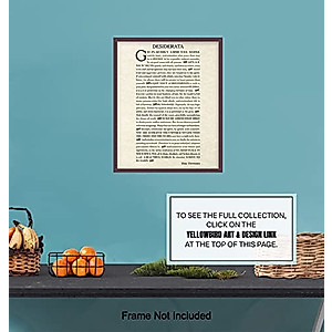 Desiderata Poem Wall Art Print - Max Erhman - Unframed Typography - Makes a Great Gift for Home Decor - Inspirational and Motivational - Ready to Frame (8x10) Photo