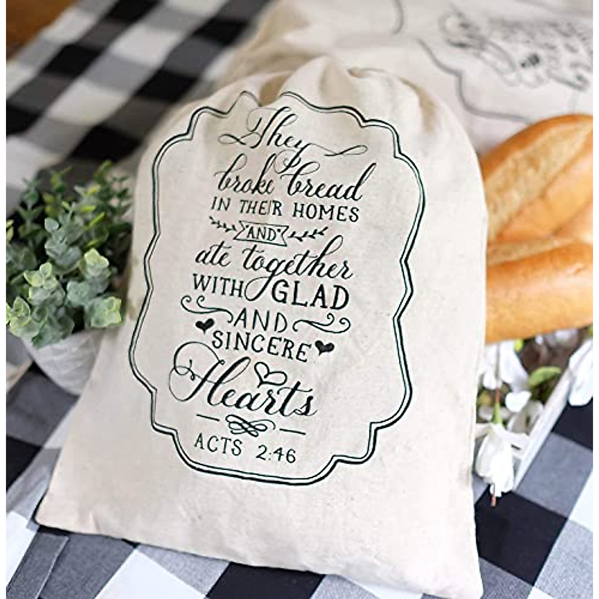 WISEOWELL Linen Bread Bags For Homemade Bread LINEN with Beeswax Wraps - 100% Organic Linen | Eco-Friendly | Bread Bags For Homemade Bread And Produce