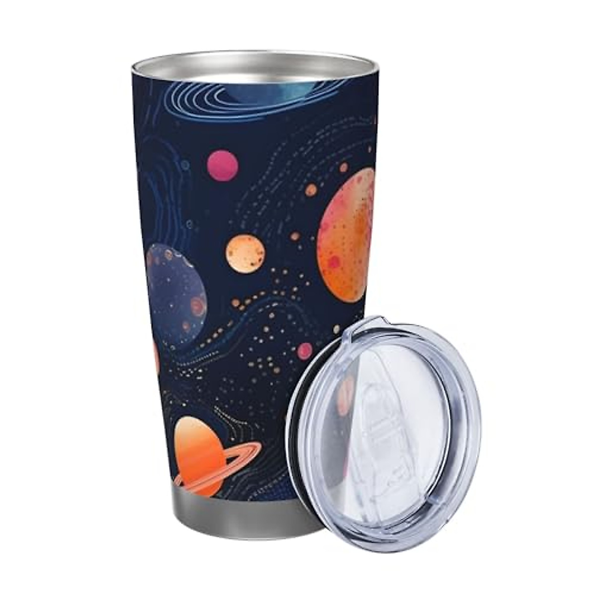 AYCZN Cartoon Planet 20 OZ Tumbler Stainless Steel Travel Coffee Mug, Space Nebula Insulated Water Bottle with Lid Leakproof Thermal Cup