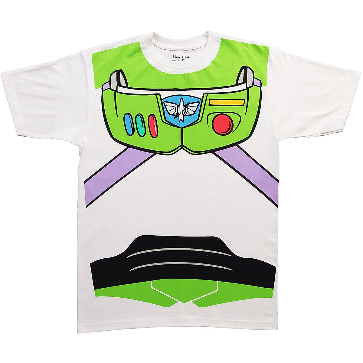 Toy Story Buzz Lightyear and Woody Costume T-Shirt (Buzz, White, Small)