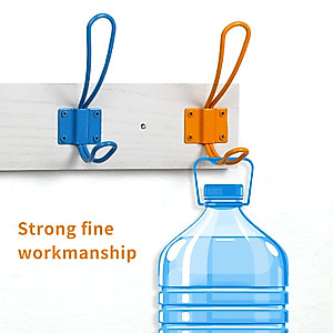 KYSMOTIC Kids Coat Hook Rack Wall Mounted for Boys and Girls for Hanging Coats, Scarves, Bags, Purses, Backpacks, Towels and More, Set of 4, Bright Multicolored (White, 17 inches)