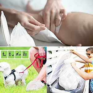 Compostable Trash Bags, 2.6 Gallon, 10 Liter, Extra Thick 0.78 Mils, 100% Biodegradable Garbage Bags for Kitchen Bathroom Office Car,US BPI ASTM D6400 and Europe OK Compost Home Certified