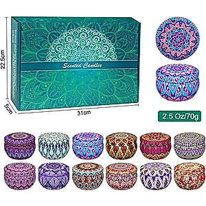 Scented Candles Gift Set for Women, Natural Soy Wax 2.5 Oz with Essential Oils for Stress Relief, Home Aromatherapy Candles, Perfect for Mother's Day, Christmas, Valentine's Day Gifts