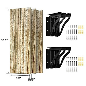 newaredy Floating Shelves, Shelves for Wall Decor, Bathroom Wall Shelves, Bookshelf Floating Shelves Wall Mounted, 16.5 Inch Wall Shelves for Living Room, Kitchen, Bedroom and Laundry Room Storage