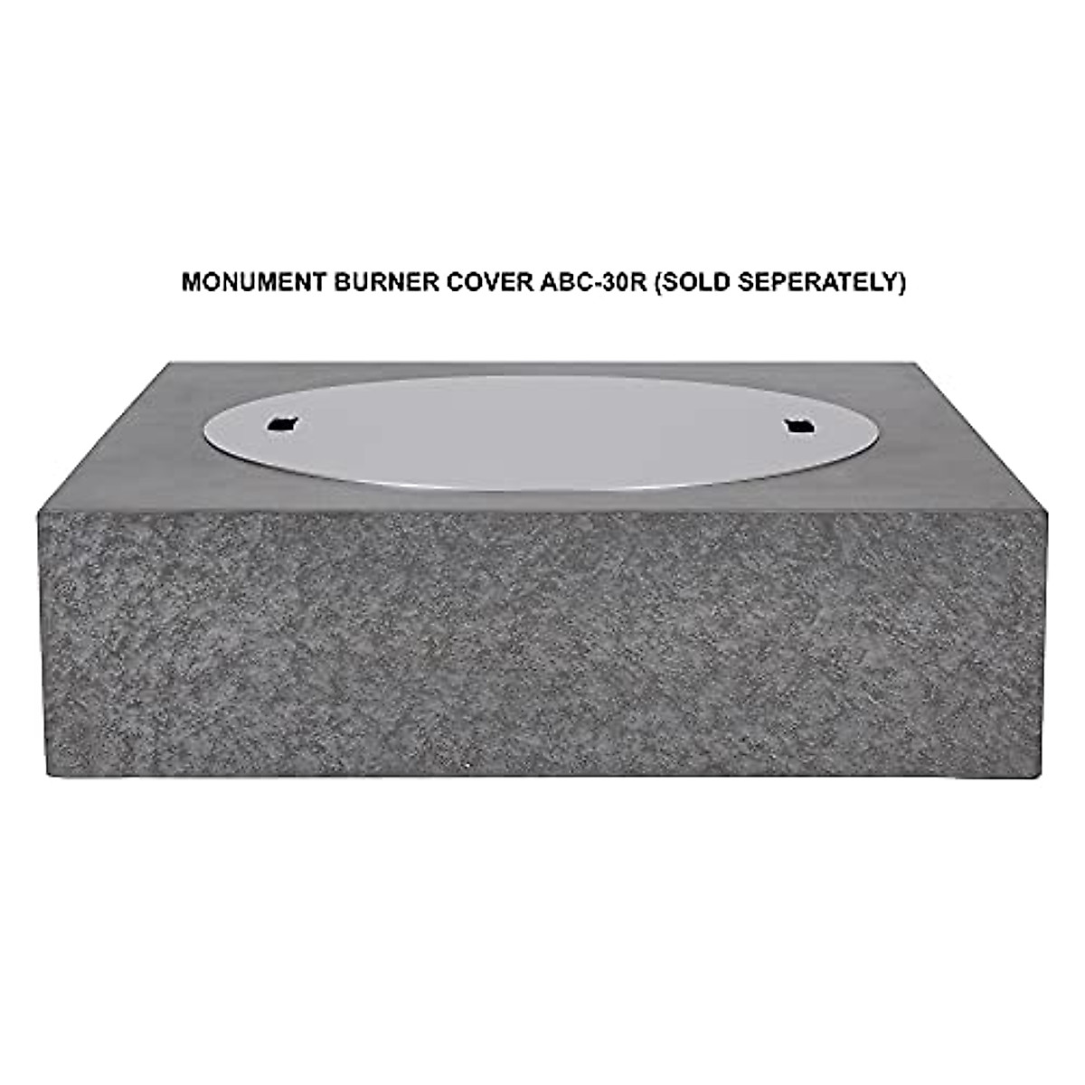 Pyromania Monument Outdoor Concrete Fire Pit Table, 41 x 41 Inches - Natural Gas Model in Charcoal Gray Color