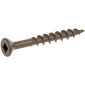 Hillman 48272 8 X 1-3/4-Inch Flat Head Square Drive Deck Screw, Brown, 500-Pack,Ceramic