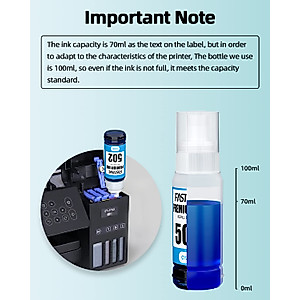 Lingtoolator Ink Refill Bottles,High Yield,5 Pack,Replacement for Epson 502 Ink,Work with ET-2760 ET-2800 ET-2803 ET-2750 ET-3750 ET-4750 ET-3760 ET-4760 ET-2700 ET-3700 ET-15000 Printer