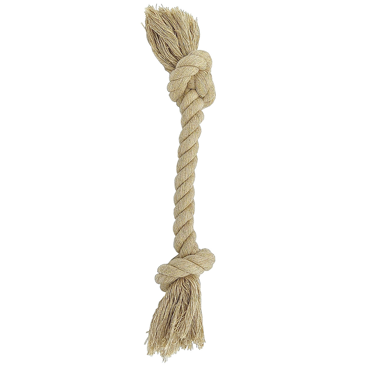 Natural Hemp & Cotton Dog Rope Toy - USA Made, Durable and Fun