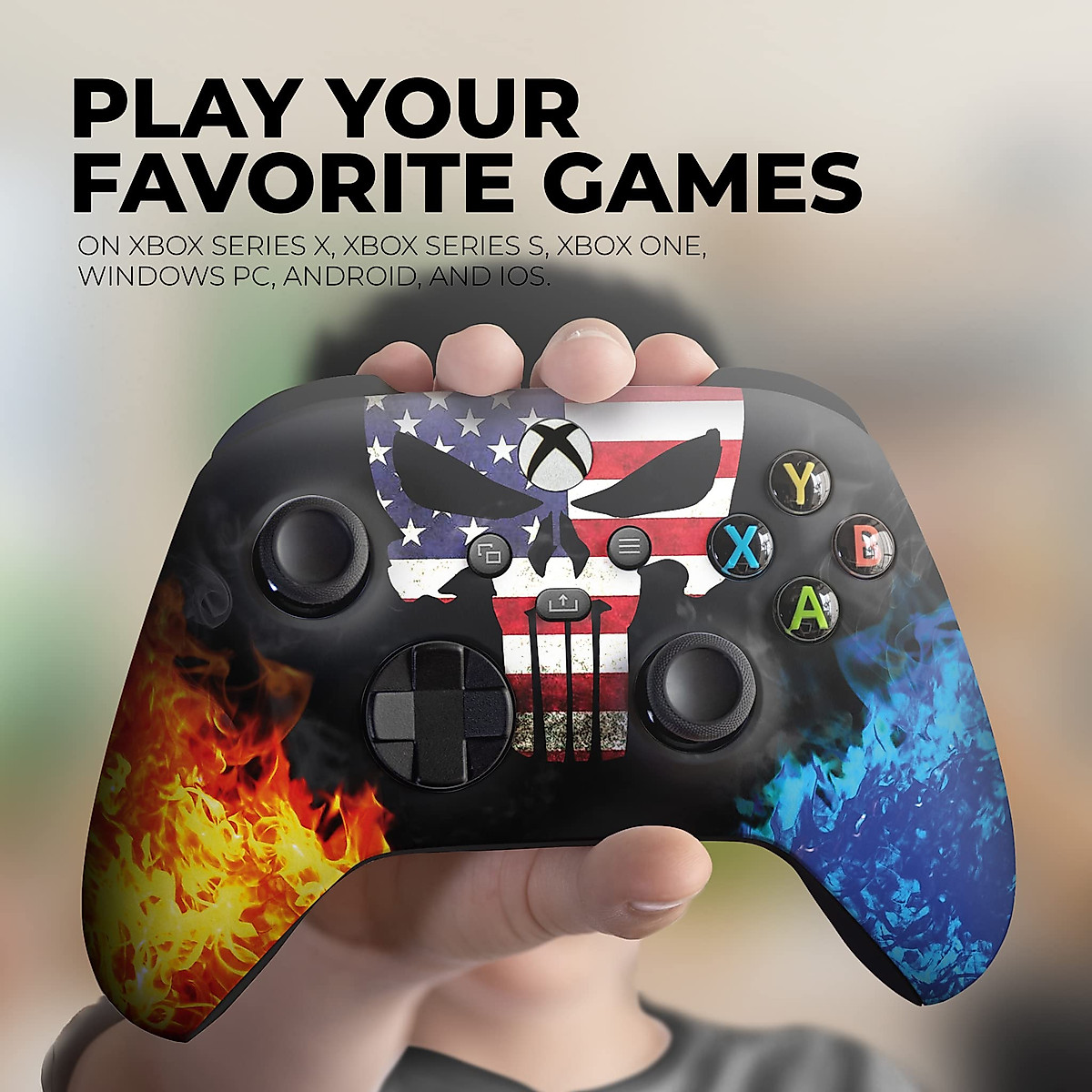 DreamController Original X-box Wireless Controller Special Edition Customized Compatible with X-box One S/X-box Series X/S & Windows 10 Made with Advanced HydroDip Print Technology(Not Just a Skin)