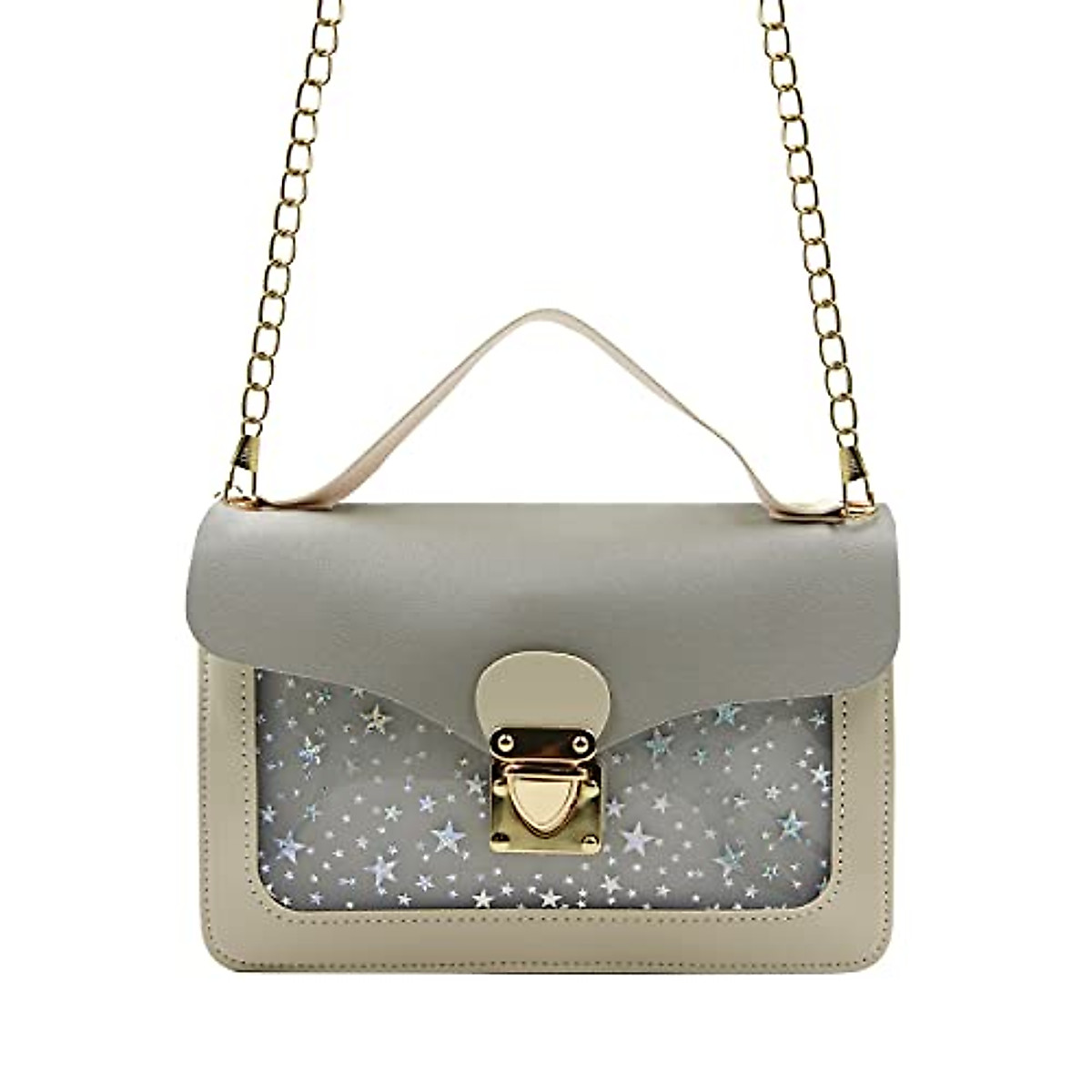 Suillty Women Small Square Shoulder Bag Star Sequin Cell Phone Messenger Crossbody Bag Clutch Wallet Tote Handbags
