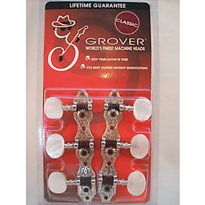 Grover Classic Machine Head Tuning Gear Pegs Nickel 306N