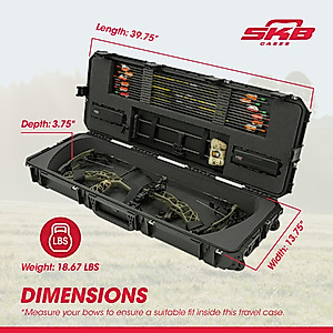 SKB Cases iSeries 4214-PL Hard Plastic Molded Bow Case with Wheels and Handles