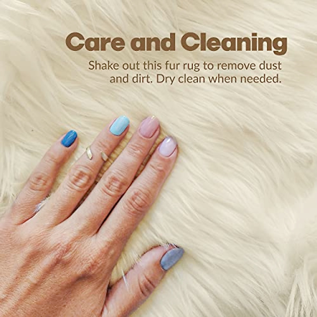 Natural Sheepskin Rug with Thick and Lush 2.5 Inch Pile | Fluffy, Hypoallergenic Sheep Fur Rug with Anti-Skid Back | 2 x 3 ft Small Sheepskin Wool Area Rugs, Grey