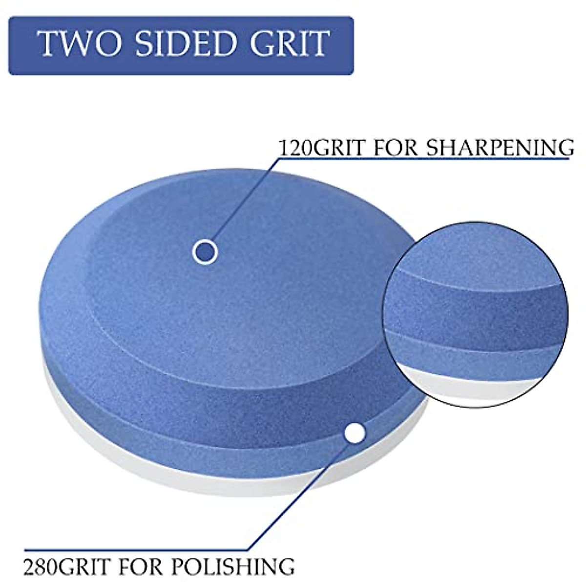 Axe Sharpening Stone Knife Whetstones Hatchet Whetstone Dual Grit Hatchet Sharpener for Kitchen Camping Garden Tools Blue