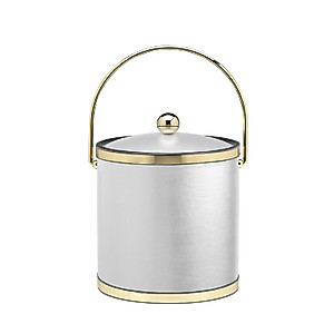 Kraftware Sophisticated Ice Bucket, 3 Quart, White