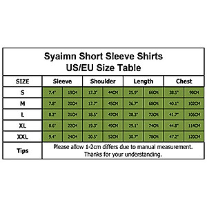 SYAIMN Unisex 3D Printed Short Sleeve T-Shirts Casual Graphics Tees S
