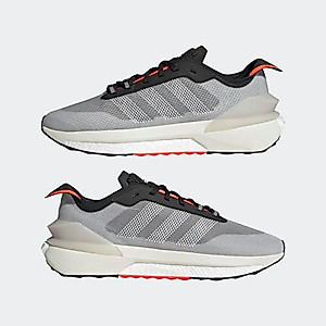 adidas Unisex Avery Running Shoe, Black/Black/Solar Red, 8.5 US Men