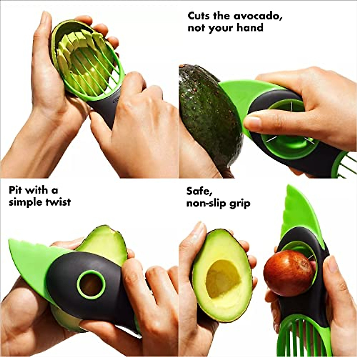 3-İn-1 Avocado Slicer, Avocado Cutter Tool, Avocado Slicer Seed Remover, Multifunctional Avocado Peeler, Fruit Slicer