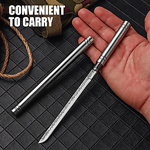 Neiiewe Fruit Knifes - Multipurpose Outdoor Portable Fruit Knife with Sheath, Cuchillo Para Frutas - Portátil Para Exteriores Con Funda, Mini Stick Knife One Fruit Knife Japanese (2Pcs)