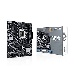 ASUS Prime H610M-E D4-CSM LGA 1700(Intel® 12th&13th Gen) mATX Commercial Motherboard (PCIe 4.0,DDR4,2xM.2 Slots,1Gb LAN,DisplayPort/HDMI/D-Sub,USB 3.2 Gen 1 Ports,COM Header, RGB Header,ACCE)