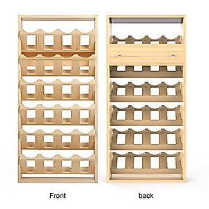 yeshine 24-can Spray Paint Can Storage Rack, Wooden Spray Paint and Lube Can Organization Storage Rack, Craft Workroom Paint Bottle Organizer, Wall Mounted