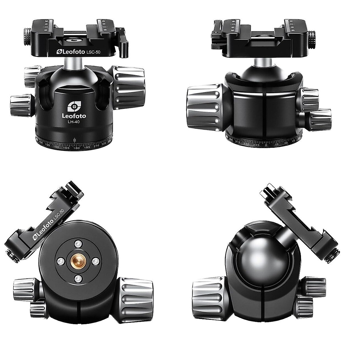 Leofoto LS-364CL+LH-47SC Elongated Tripod, Ranger Series, Carbon Fiber, 4 Leg Sections, Lightweight, LH-47 Ball Head Set, Hybrid Clamp, Arca and Picatinny Compatible