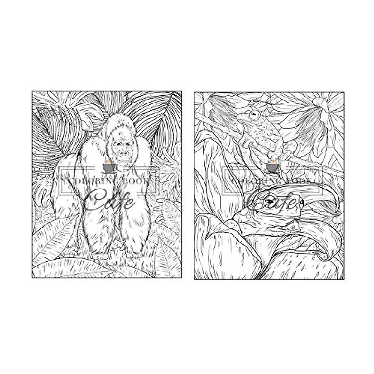 100 Wildlife Scenes: An Adult Coloring Book Featuring 100 Most Beautiful Wildlife Scenes with Animals, Birds and Flowers from Oceans, Jungles, Forests and Savannas