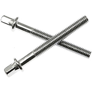 TUOREN Drum Set Hardware 12-Pack Stainless Steel Drum Tight Screw Tension Rods for Percussion Instrument Parts (M6 x50mm)