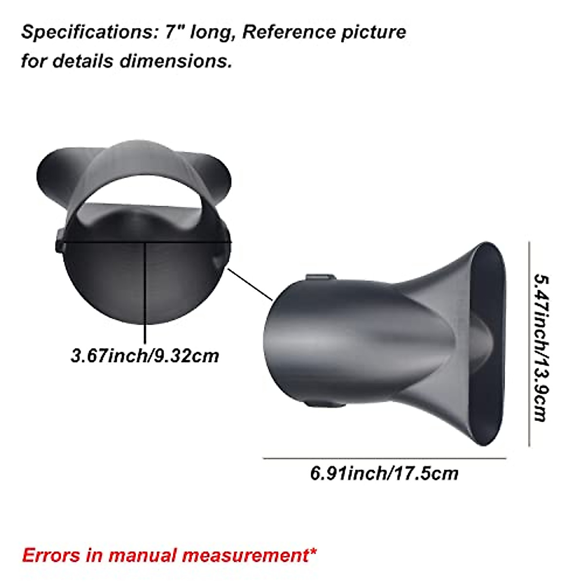 Flat Nozzle for WORX TURBINE Soffiatore Ugello Electric Leaf Blower, Work for WG519, WG520, WG546, WG591 Models. (7" long)