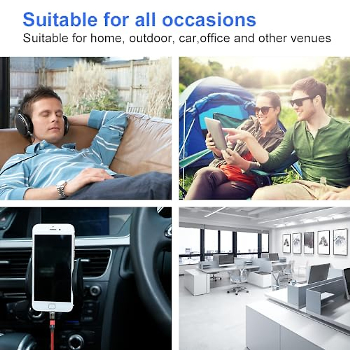 EndlesShine Magnetic Charging Cable(3Pack3.3/6.6/6.6FT&Cable Bag),One-Handed Charging Magnetic Phone Charger 3 in 1 Compatible with Micro USB, Type C 3A Charging USB Data Sync Cable(Purple)