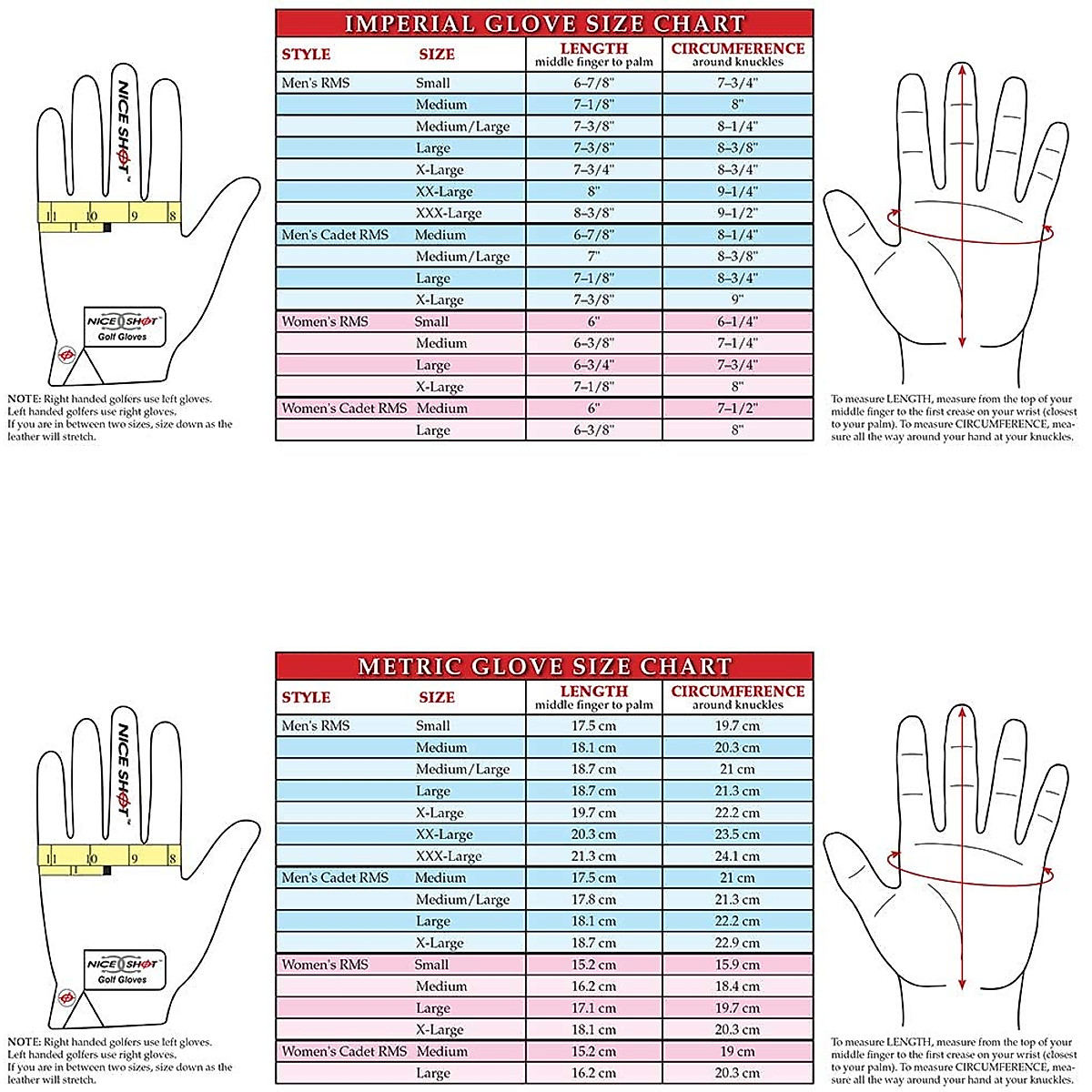 Nice Shot The Bird Golf Glove in White Cabretta Leather Women's Right Hand - Medium