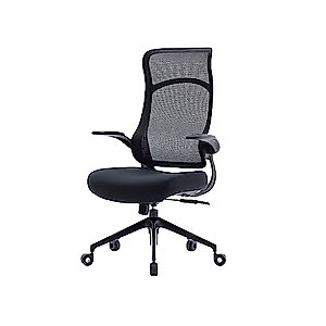 Nouhaus Wave Ergonomic Office Chair. Rolling Mesh Office Chair with Lumbar Support and Adjustable Arms. Comfortable Computer Chair, Home Office Desk Chairs, Task Chair or Gamer Chair (Black)