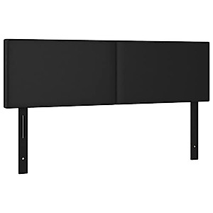 Youuihom Mattress Foundation, Bed Frame Furniture, Box Spring Bed with Mattress LED for Pool Decks, Gardens, patios, courtyards, Black Full Faux Leather