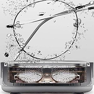 AKEISHE Glasses Cleaner, Ultrasonic Jewelry Cleaner Machine for Watches, Razors, Coins,Rings&Daily Supplies