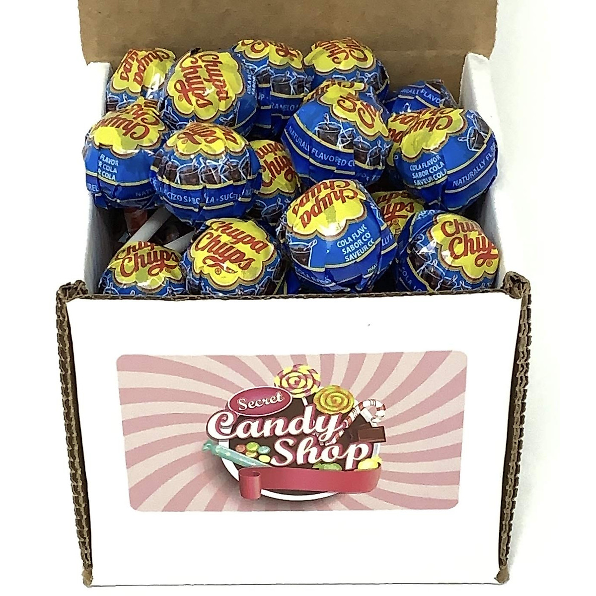 SECRET CANDY SHOP Chupa Chups Lollipops 40 Lollies in a Box (Cola)