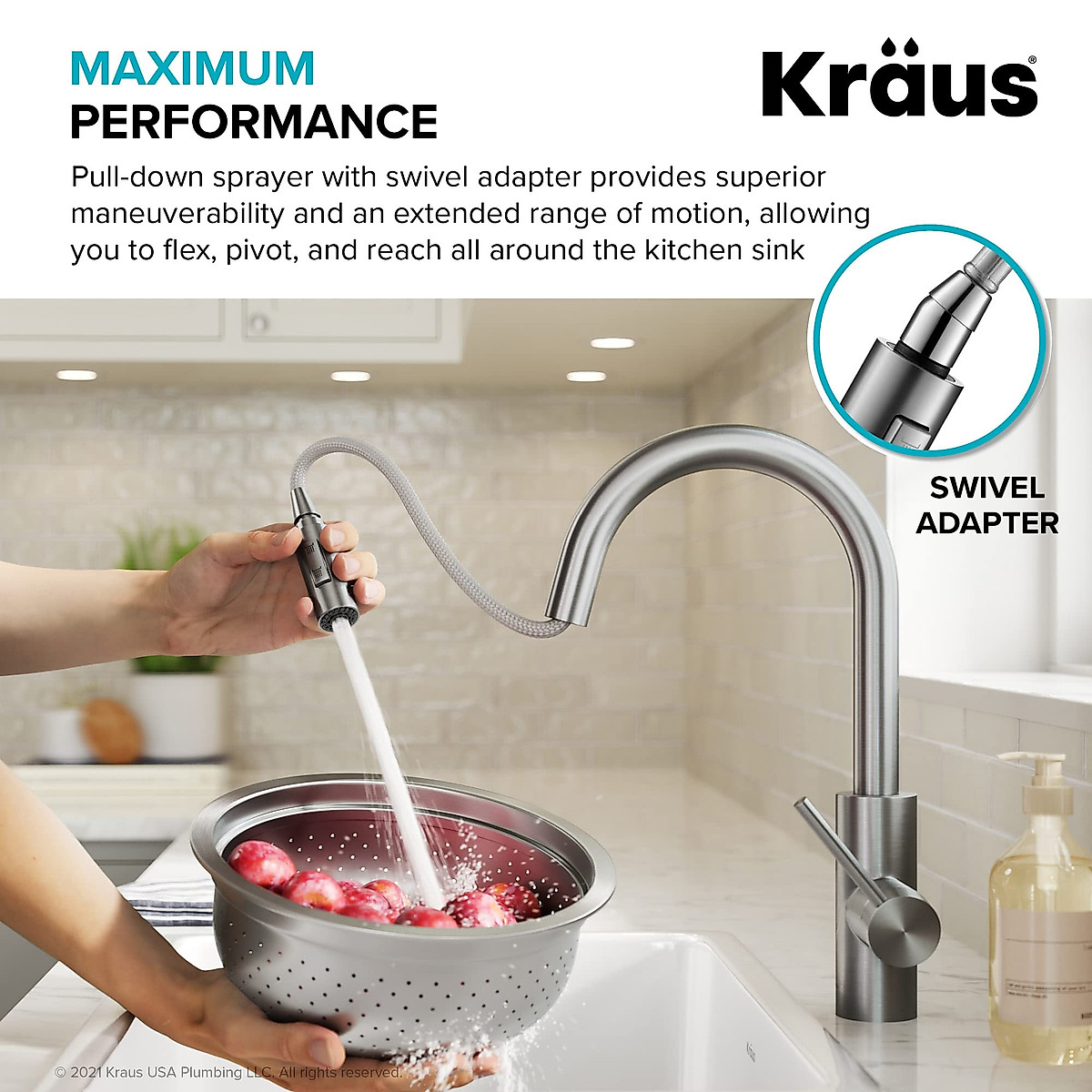 Mateo™ Single Lever Pull Down Kitchen Faucet Finish: Chrome