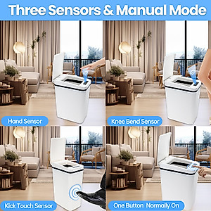 Eciynetc 2.5 Gallon Automatic Bathroom Trash Can, Small Motion Sensor Touchless Garbage Can Waste Bin for Bathroom, Kitchen, Living Room