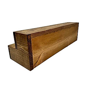 Tiered Bottle Shelf | 2 Tier Liquor Bottle Display | Bar Organization | Display Shelf | Wine Shelf | Bar Display | Kitchen Counter Shelf (18", Early American)