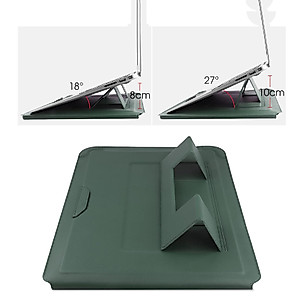 Hyfant Laptop Sleeve Case with Stand and Mouse Pad 13-14 Inch Laptop Case Chromebook Sleeve Leather Protective Cover for MacBook Pro/Air Dell HP Lenovo ThinkPad Samsung Asus Acer LG Laptops