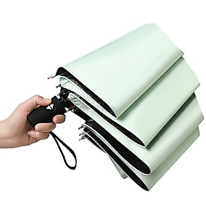 Cloudia Automatic Windproof Travel Umbrella, Umbrella in Rain and Sun for Women and Men (Matcha)
