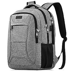 BIKROD Backpack for Men, School Backpack for Teen Water Resistant Back Pack with USB Charging Port, Adult Business Anti Theft Durable Work Computer Bag Gifts Fits 17.3 Inch Laptop