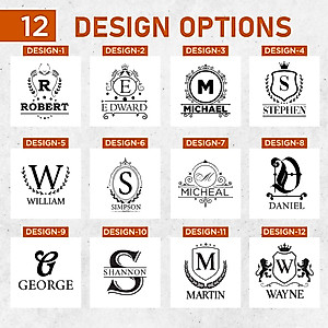 Personalized Monogram Engraved Bourbon Whiskey Rocks Glass 11 oz, Custom Drinking Gift with Initial and Name for Him, Her