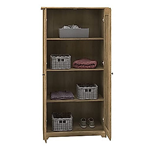 Bush Furniture Cabot Tall Storage Cabinet with Doors, Reclaimed Pine