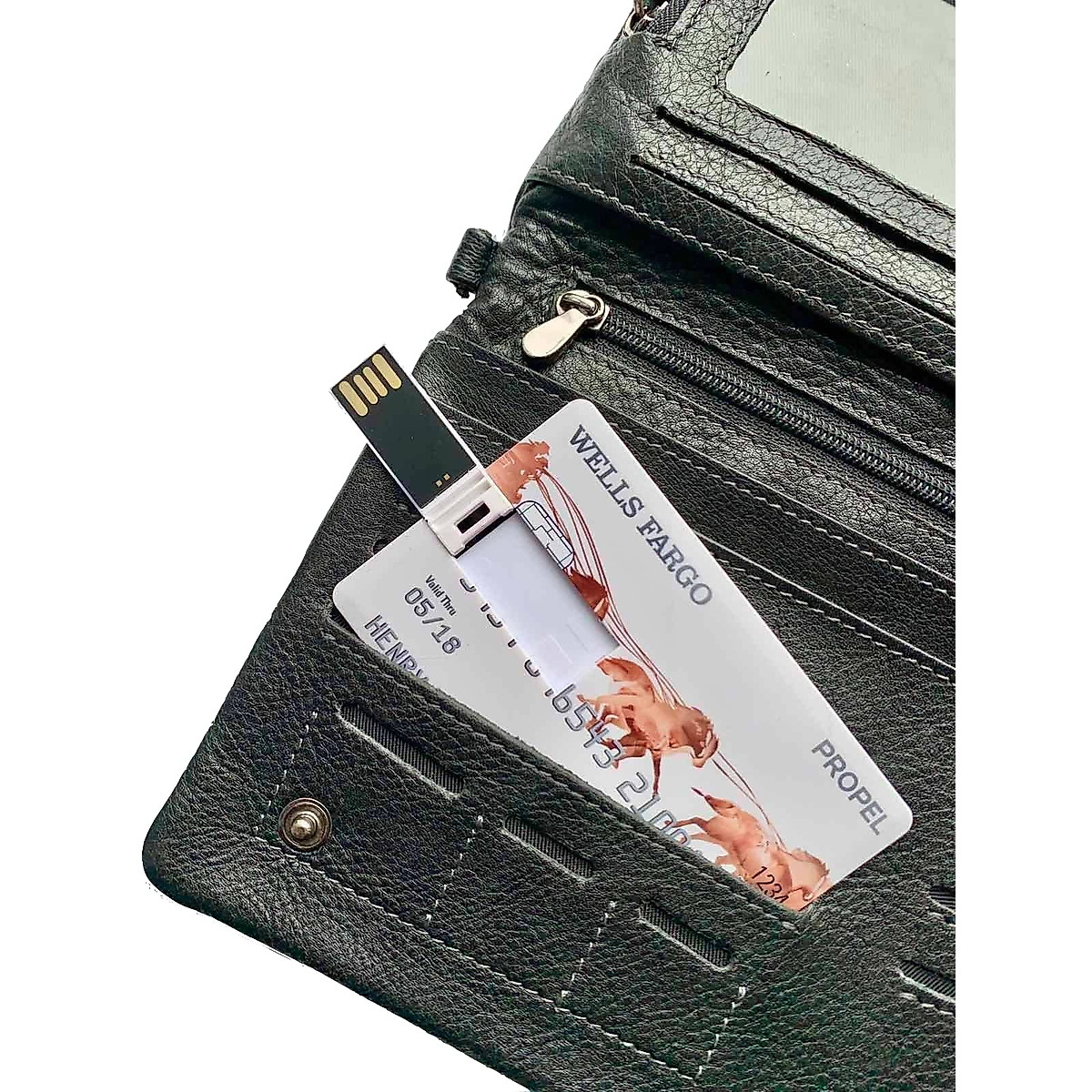 White USB Flash Drive 64GB Thumb Drive High Speed USB Drive USB 2.0 Memory Stick Credit Card Design